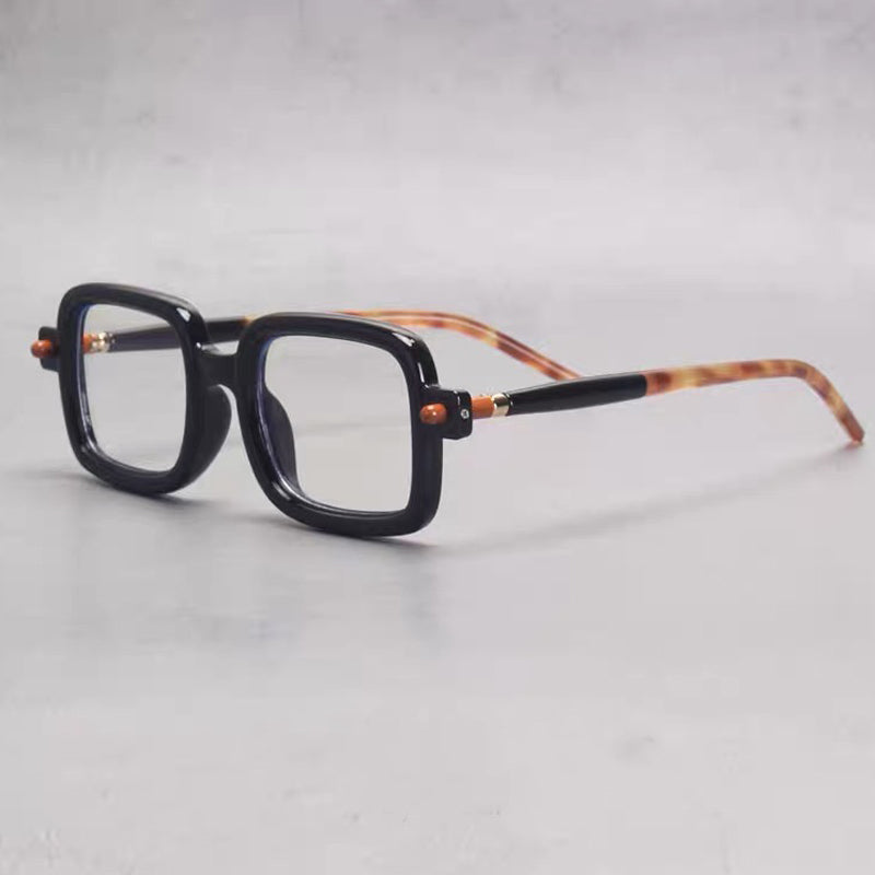 Des Vintage Black Square Glasses Frame – Fashionholla
